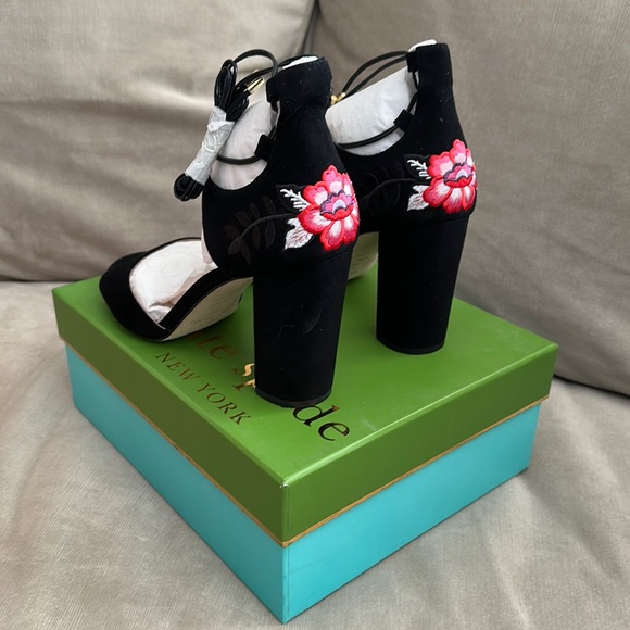 kate spade | Shoes | Kate Spade Oasis Embroidered Block Heels Sandals ...